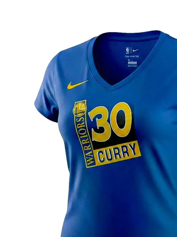 Nike X Nba Golden State Warriors Stephen Curry V-neck T-shirt - Blue