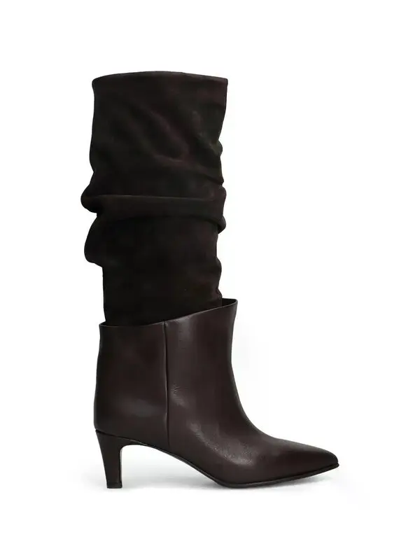 STRATEGIA SHOES Strategia Pointed-toe Slouchy Knee-high Boots - Brown