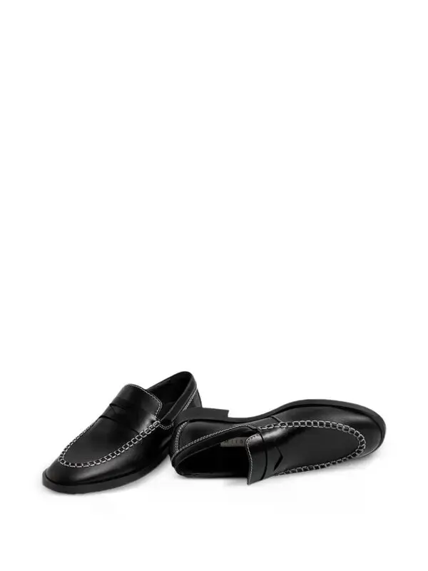 MIISTA Lucan Leather Loafers - Black