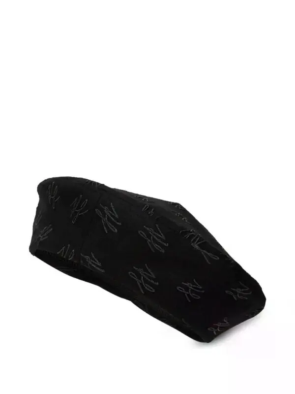 Karl Lagerfeld K/autograph Glitter Beret - Black