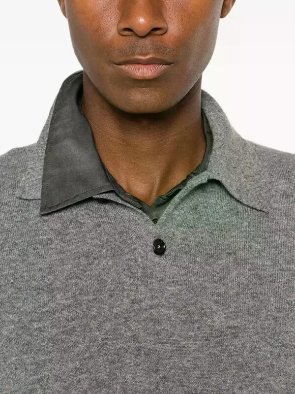 JIL SANDER Long-sleeve Wool Polo Shirt