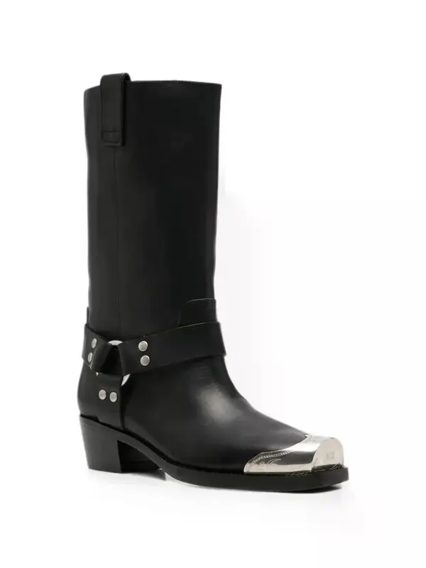Paris Texas Roxy Metal-toe Boots - Black