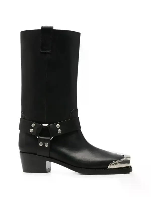 Paris Texas Roxy Metal-toe Boots - Black