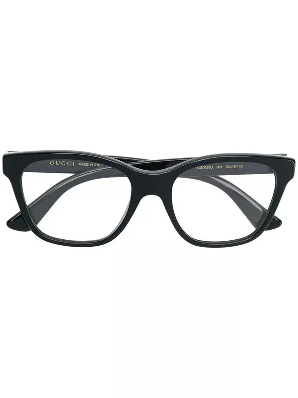 Gucci Crystal-embellished Square-frame Glasses - Black