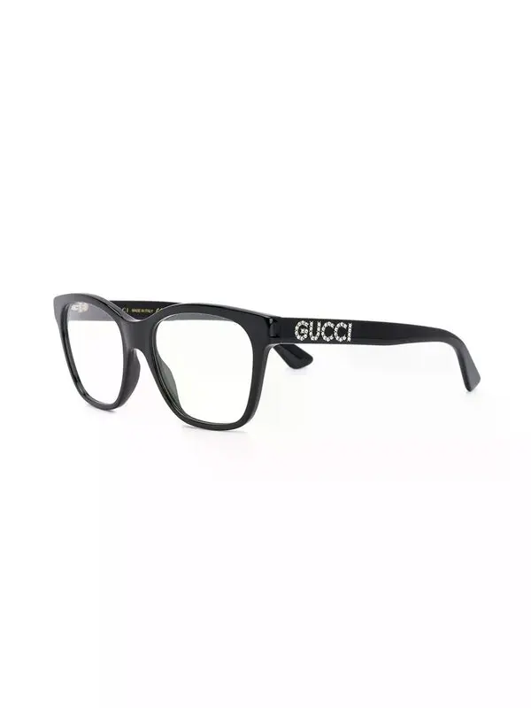 Gucci Crystal-embellished Square-frame Glasses