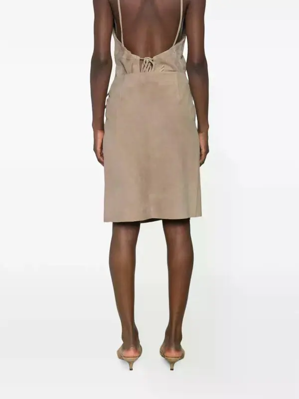 ST. AGNI Suede Wrap Skirt