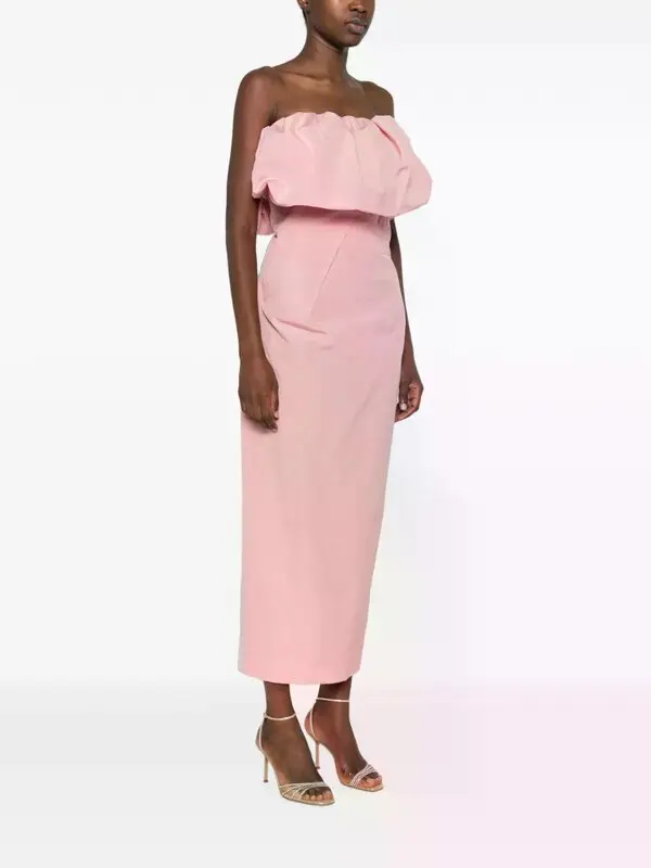 Magda Butrym Ruffled Strapless Maxi Dress
