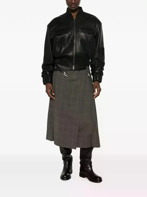 Simone Rocha Prince Of Wales Check Pleated Skirt