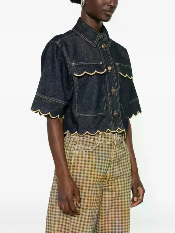 Farm Rio Scallop-edge Shirt