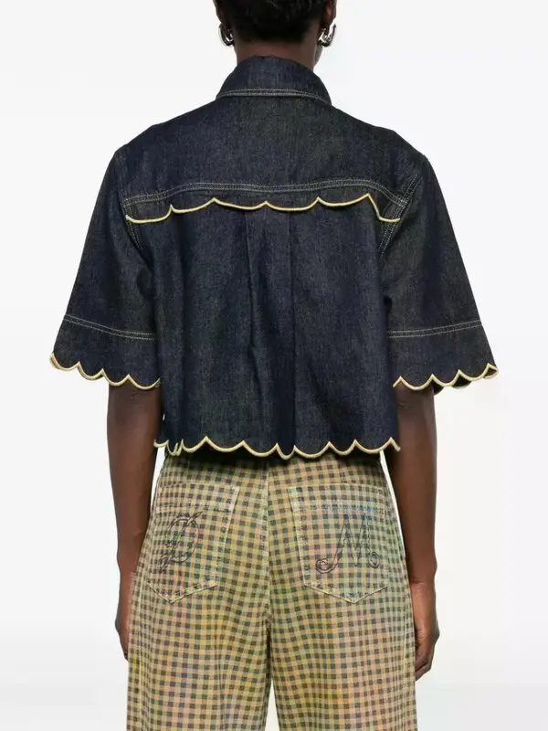 Farm Rio Scallop-edge Shirt