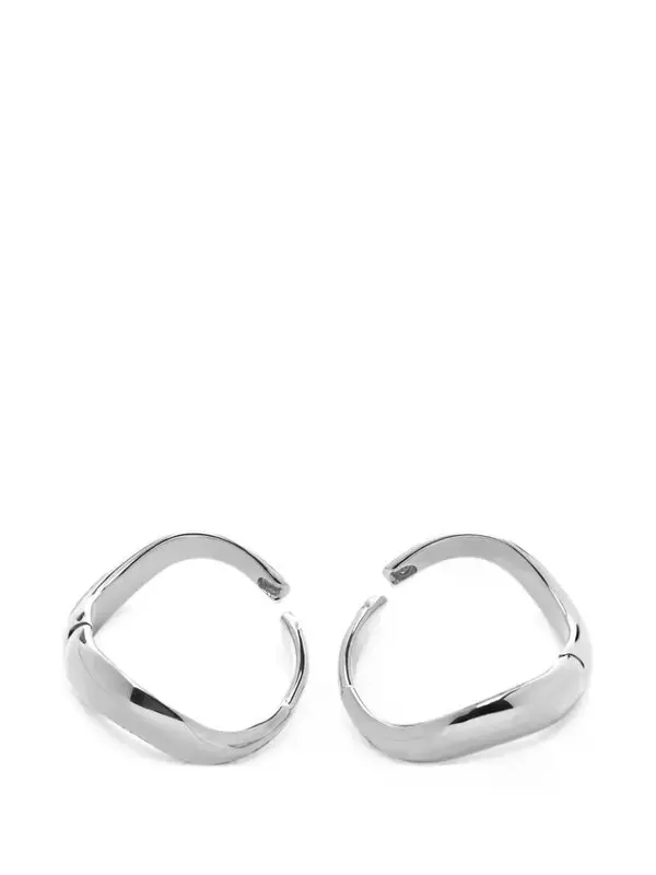 Monica Vinader Swirl Hoop Earrings - Silver