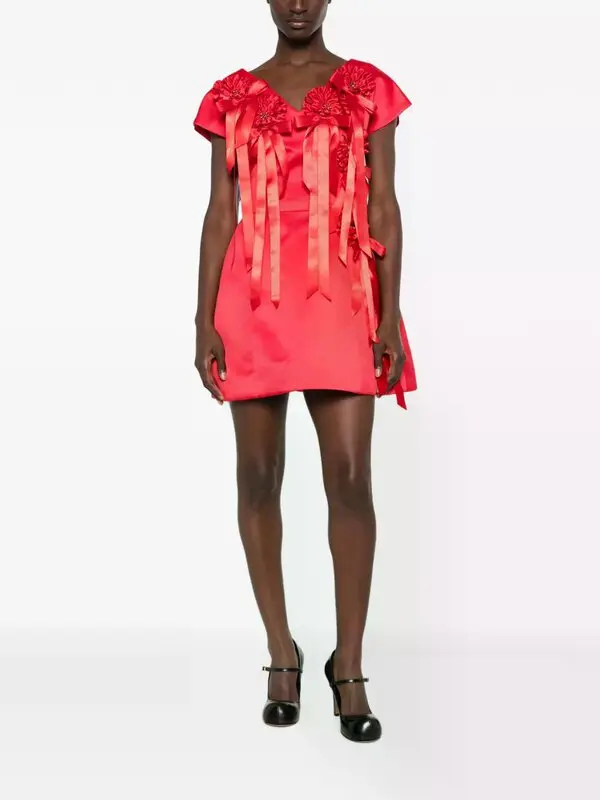 Simone Rocha Rosette-detail Ruffled Mini Dress