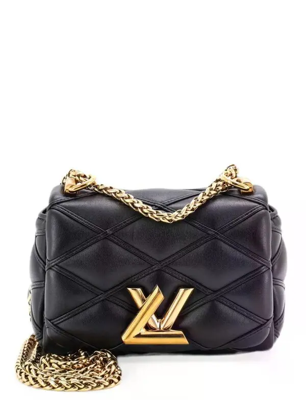 LOUIS VUITTON Pico Go-14 Handbag Malletage Leather Crossbody Bag - Black