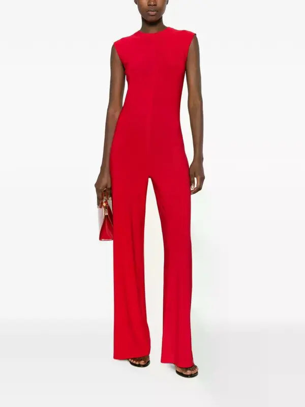 Norma Kamali Sleeveless Wide-leg Jumpsuit - Red