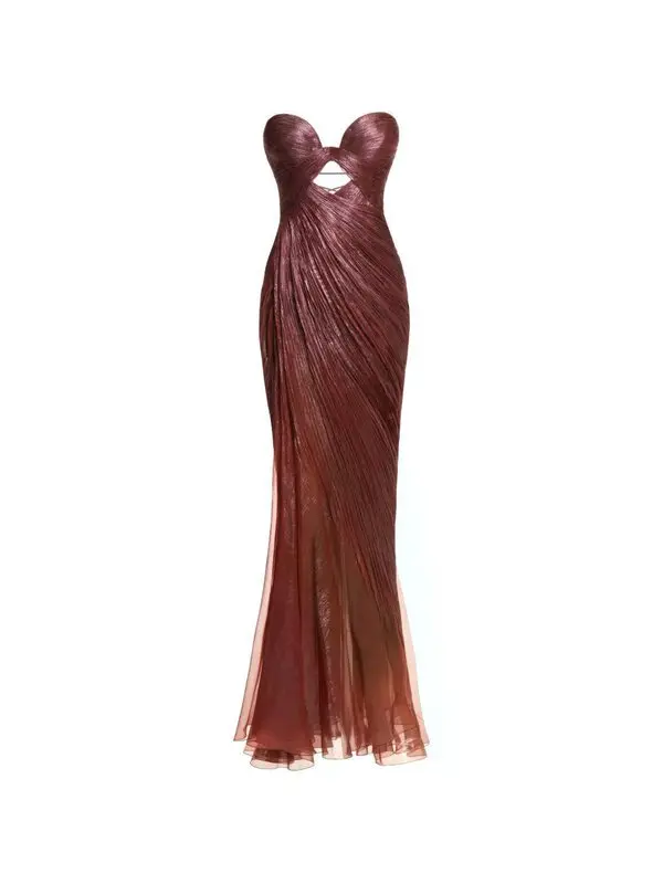 MARIA LUCIA HOHAN Zephyra Cut-out Maxi Dress - Brown