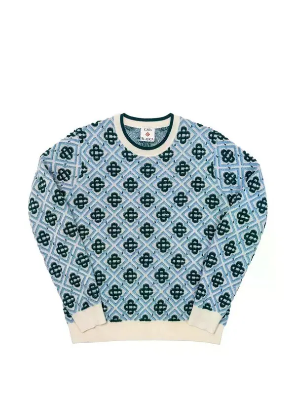 Casablanca Monogram-knit Wool Sweater