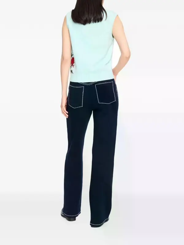 BARRIE Thistle-motif Sleeveless Top