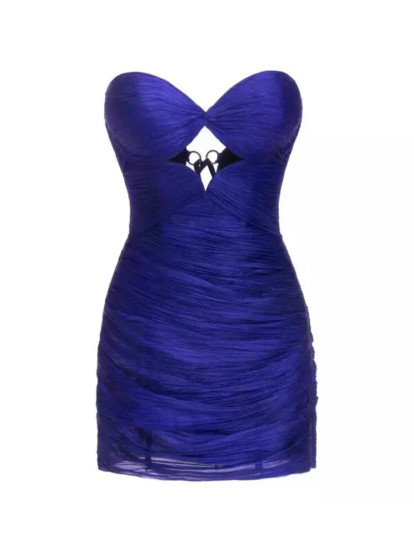 MARIA LUCIA HOHAN Saeeda Cutout Mini Dress - Blue