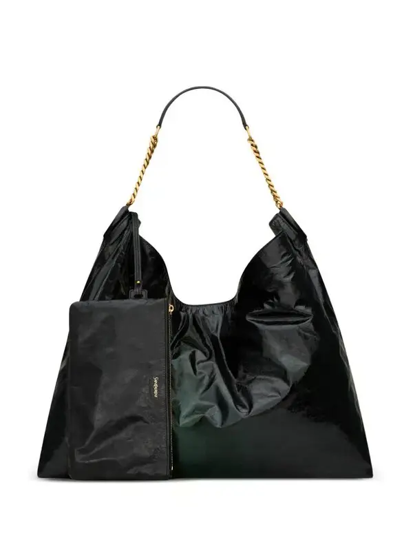 Saint Laurent Hortense Bag In Shiny Leather - Black