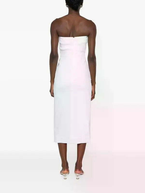 Brandon Maxwell Strapless Midi Dress