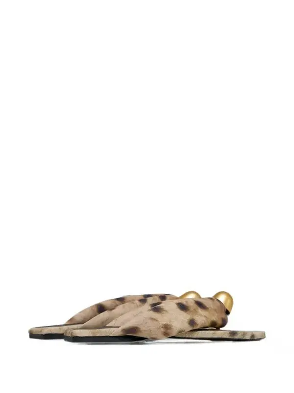 VANDA NOVAK Florence Leopard-print Sandals