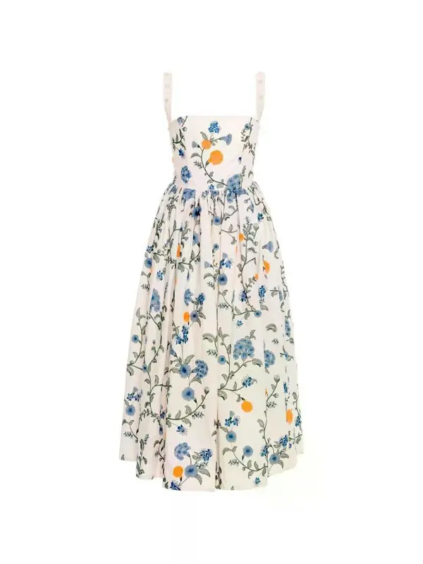 Agua Bendita Mielero Brisa Midi Dress - Neutrals