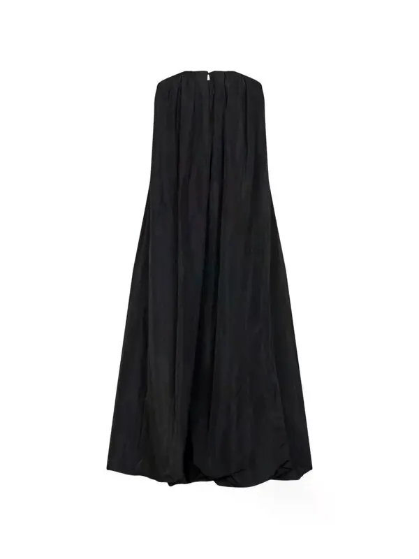 JIL SANDER Gathered-detail Strapless Asymmetric Dress