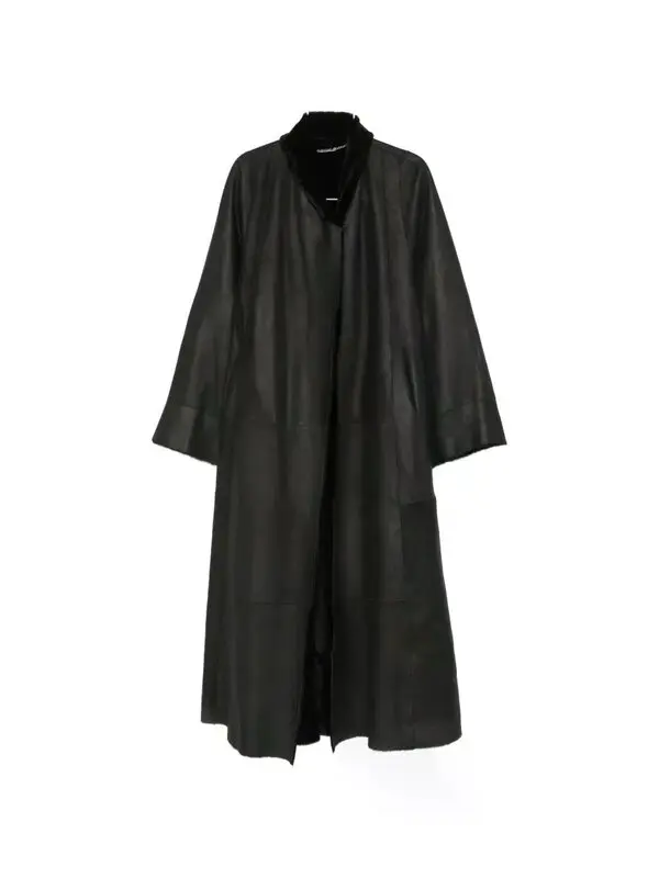 Nour Hammour Dorian Shearling Coat - Black