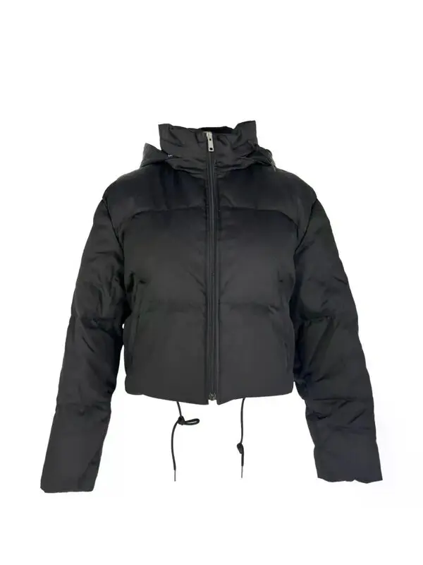 Prada Re-nylon Cropped Down Jacket - Black