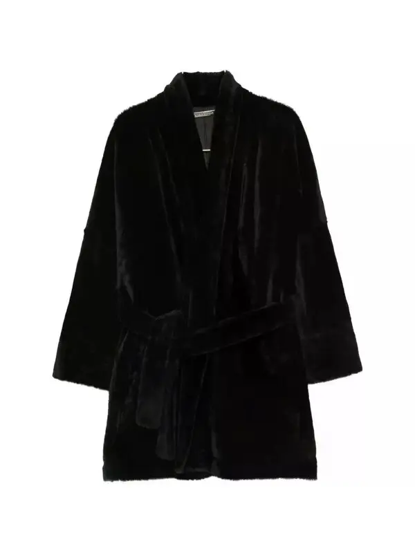 Nour Hammour Raquel Belted Coat - Black