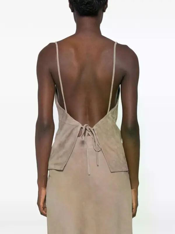 ST. AGNI Suede Low-back Cami Top