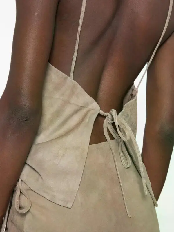 ST. AGNI Suede Low-back Cami Top
