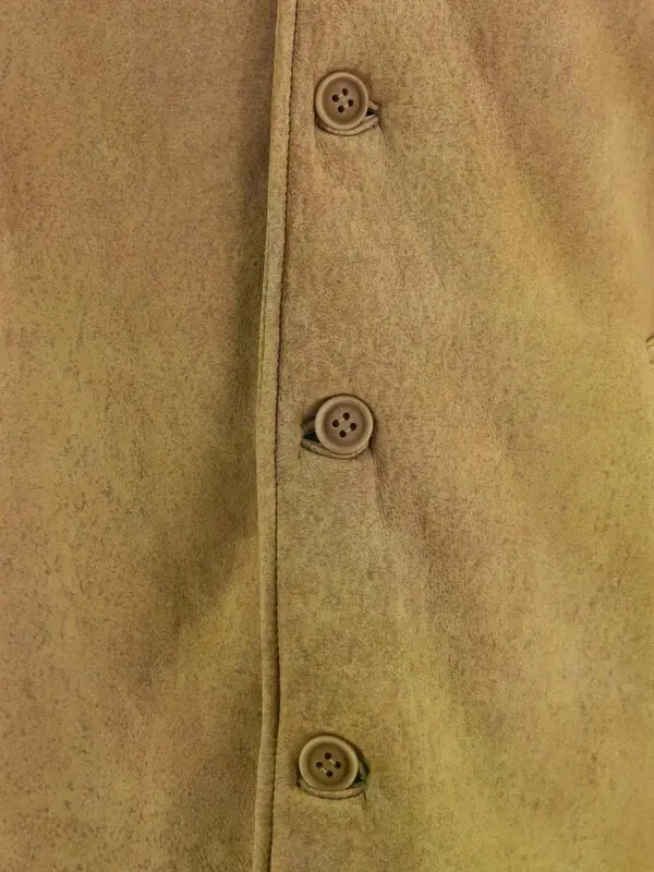 SALVATORE SANTORO Shearling-collar Button-up Jacket
