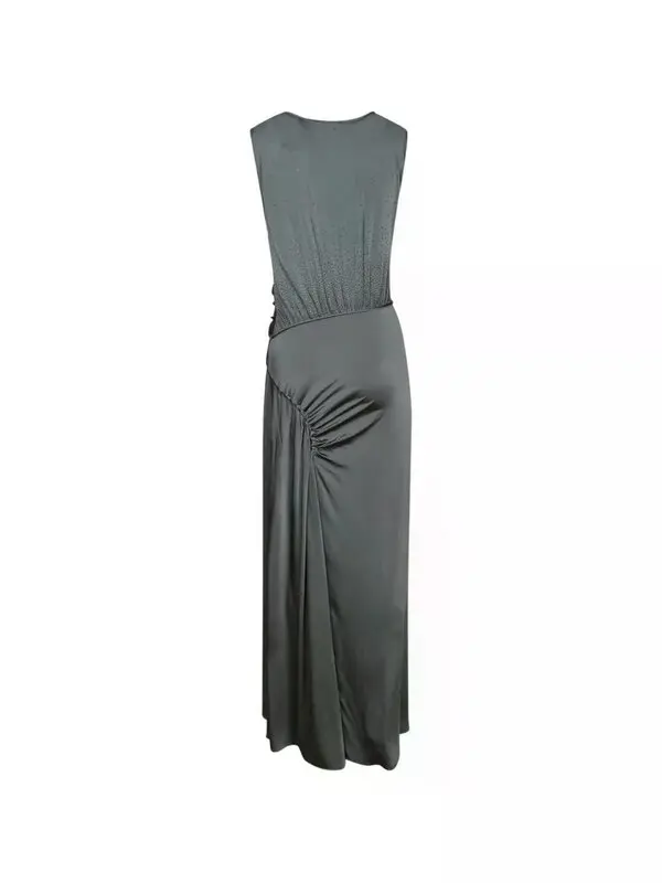 Giorgio Armani Crystal-embellished Ruched Maxi Dress