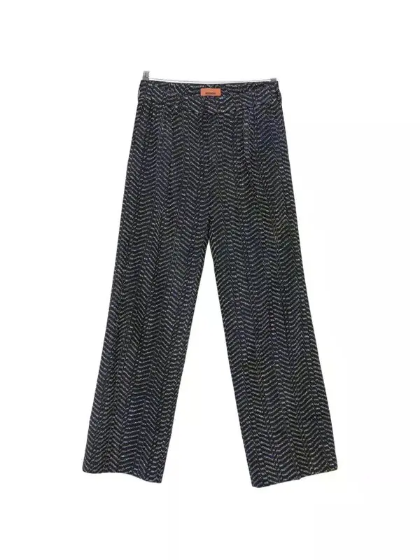 Missoni Zigzag-knit Palazzo Pants - Blue