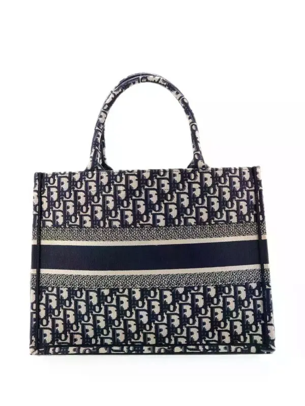 Dior Book Oblique Canvas Medium Tote Bag - Blue
