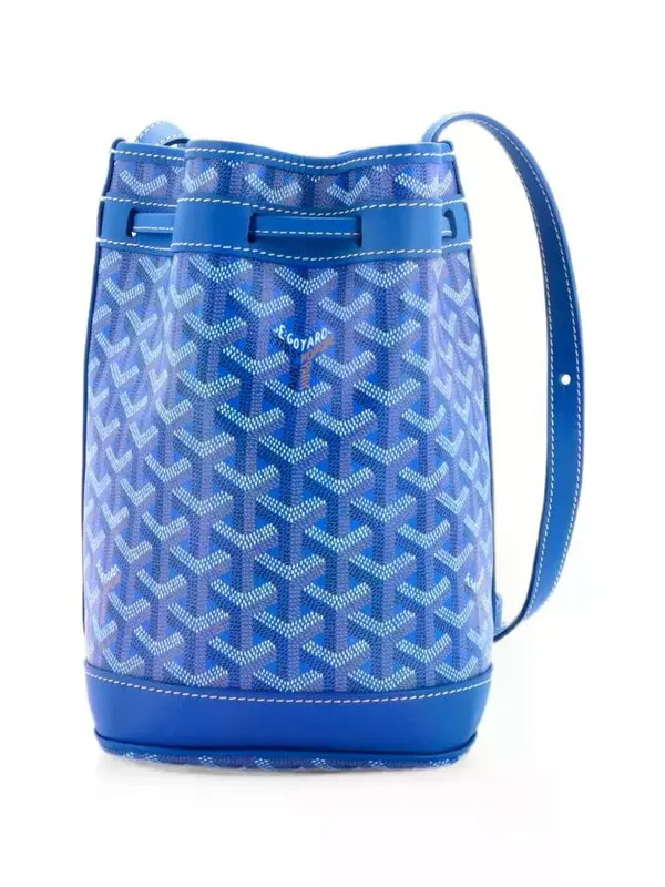 Goyard Petit Flot Coated Canvas Pm Bucket Bag - Blue