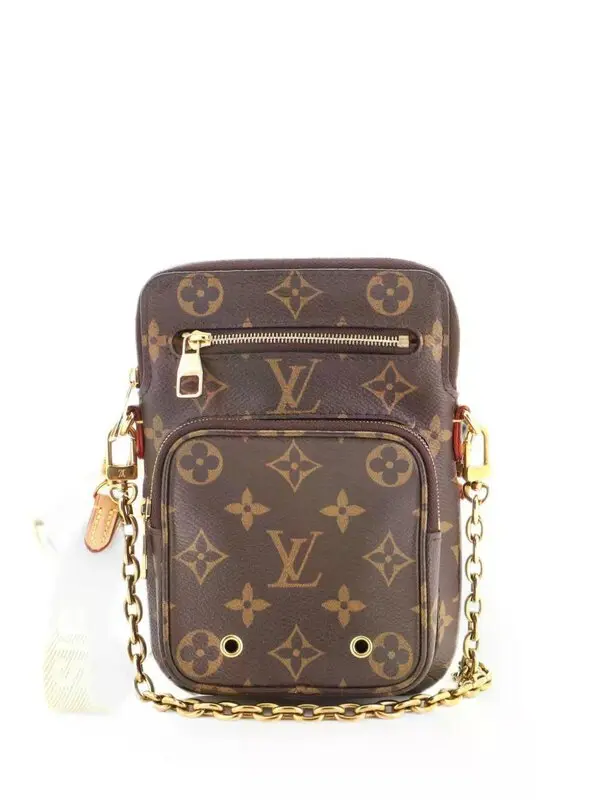 LOUIS VUITTON Utility Phone Sleeve Bag Monogram Canvas Crossbody Bag - Brown
