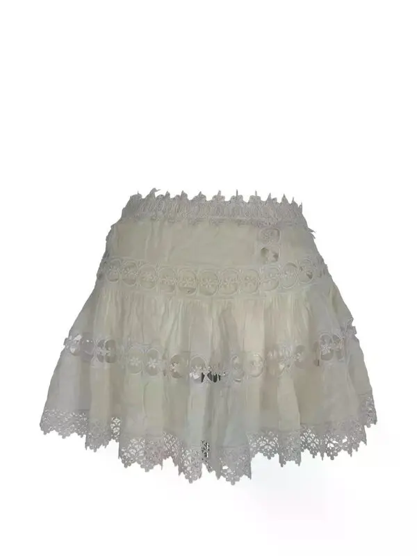 Charo Ruiz Ibiza Lace Mini Skirt - White