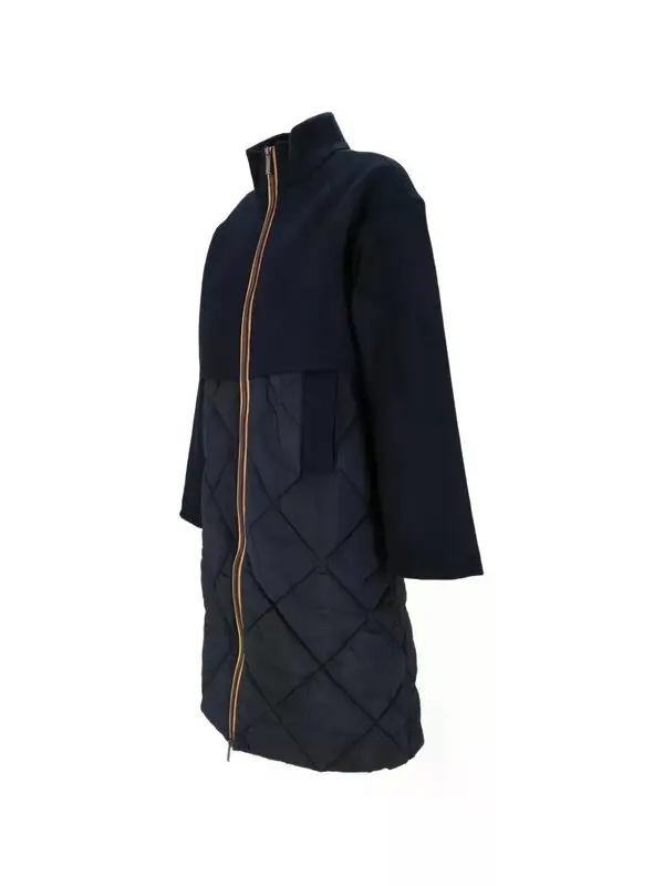 K-WAY Quilted Wool-blend Parka Coat