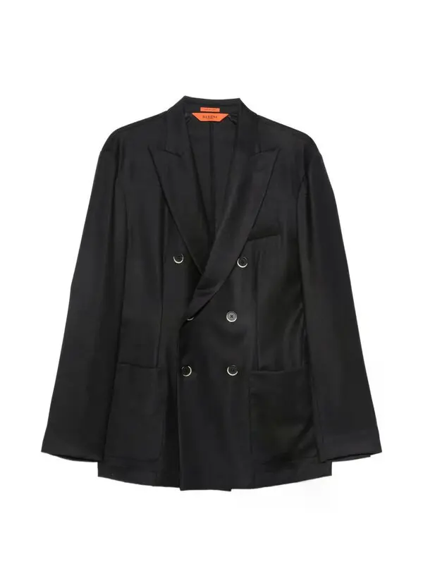Barena Venezia Double-breasted Peak-lapel Jacket - Black