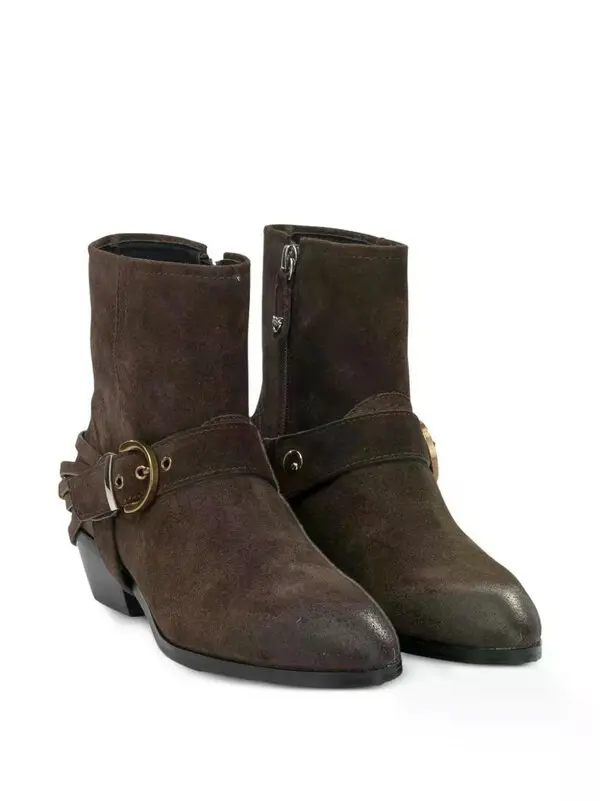 Pinko Buckle-fastening Ankle Boots - Brown