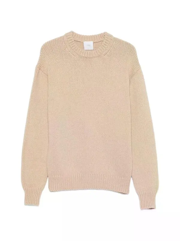 Malo Crew Neck Ribbed Knit Sweater - Neutrals
