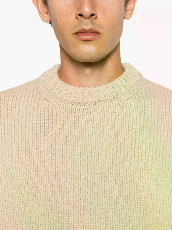 Malo Crew Neck Ribbed Knit Sweater - Neutrals