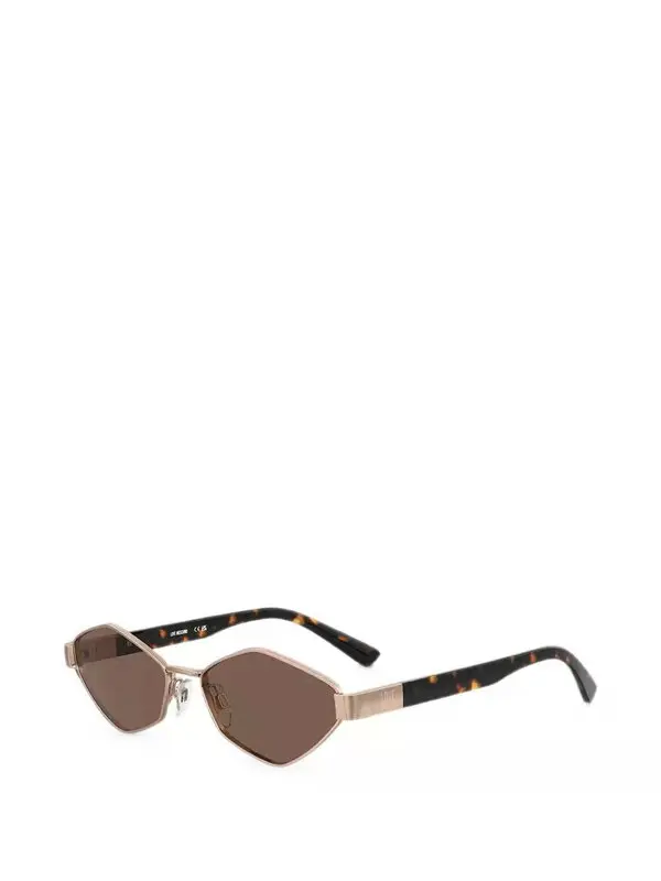Moschino Geometric-frame Tortoiseshell-effect Sunglasses