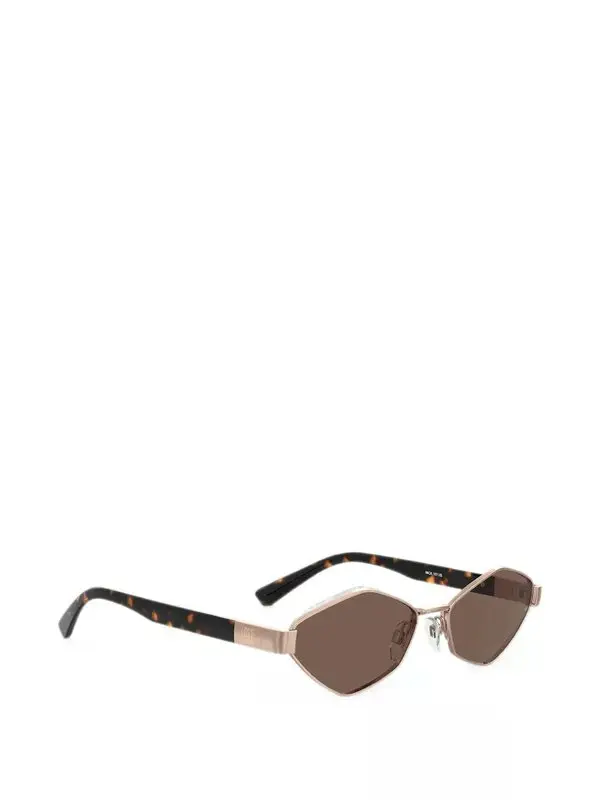 Moschino Geometric-frame Tortoiseshell-effect Sunglasses