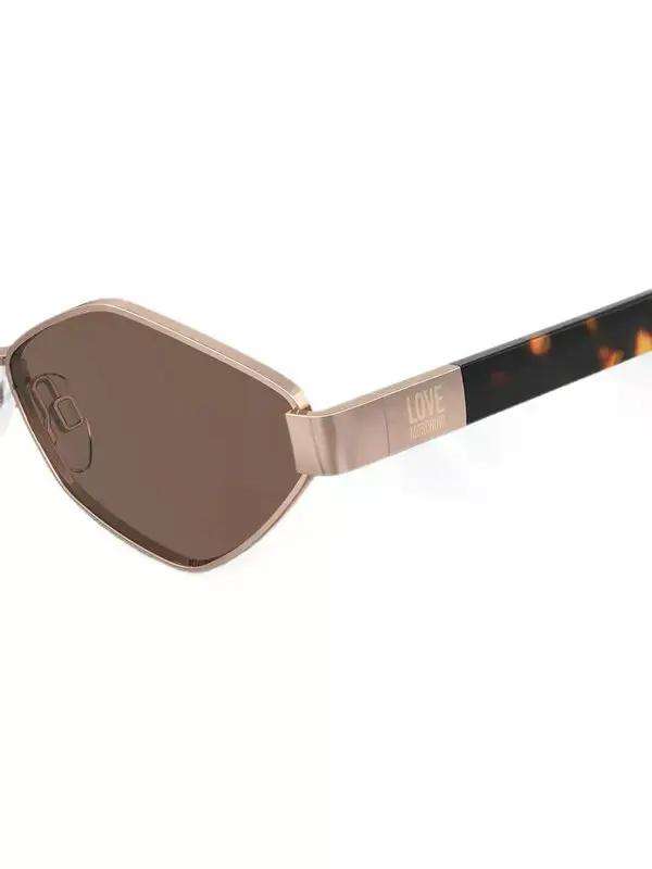 Moschino Geometric-frame Tortoiseshell-effect Sunglasses