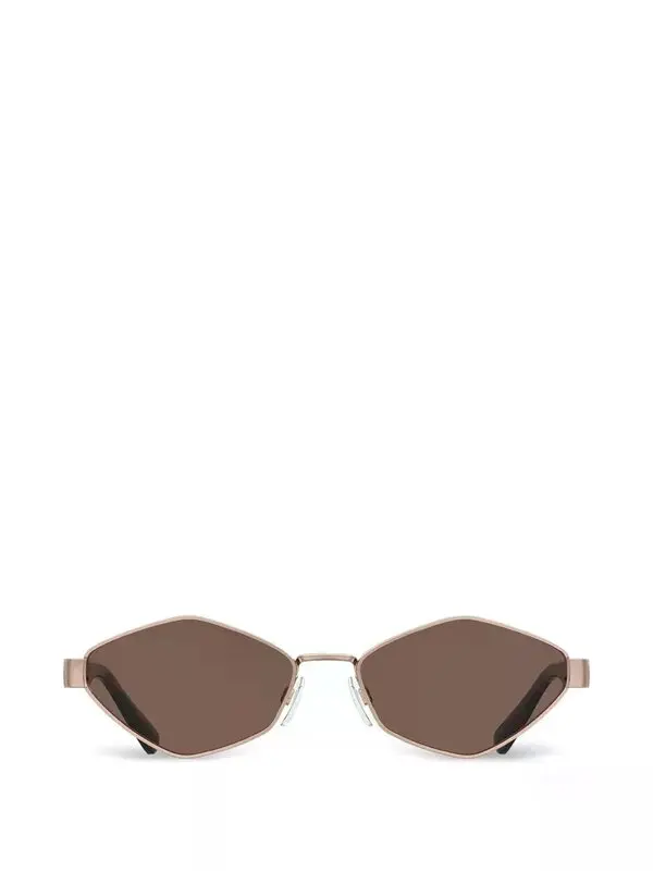 Moschino Geometric-frame Tortoiseshell-effect Sunglasses - Gold