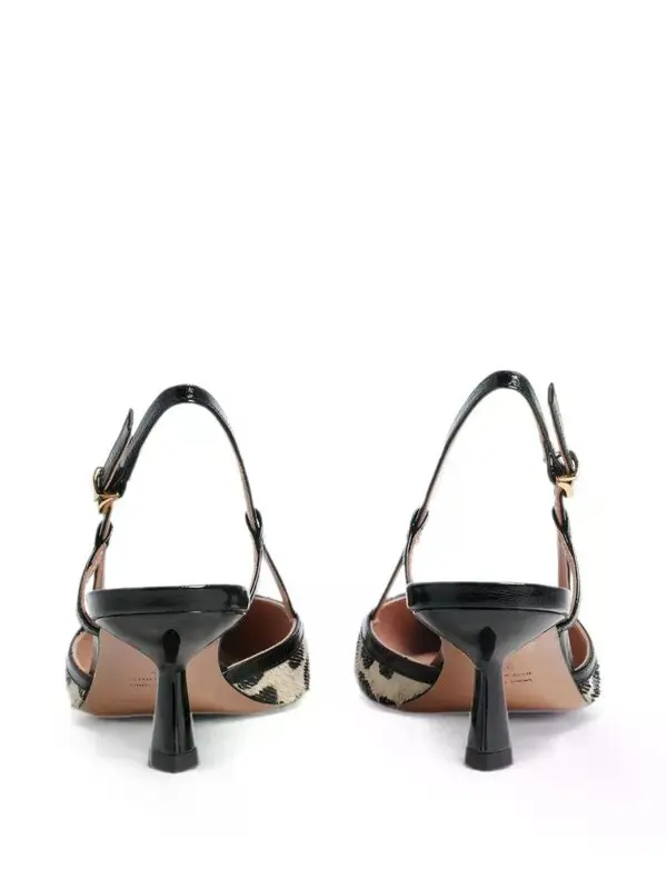 Roberto Festa Dora Polka-dot Slingback Heeled Pumps - Black