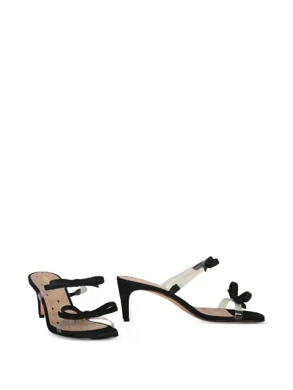 Red Valentino Bow Detail Strap Sandals - Black